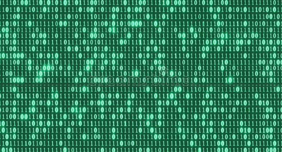 Dynamic Green Binary Code Streams Digital Abstract Tech Background Perfect for Decoration ...