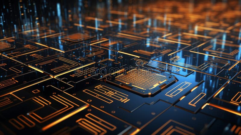 Abstract Digital Background for Technological Processes and Ai, Science ...