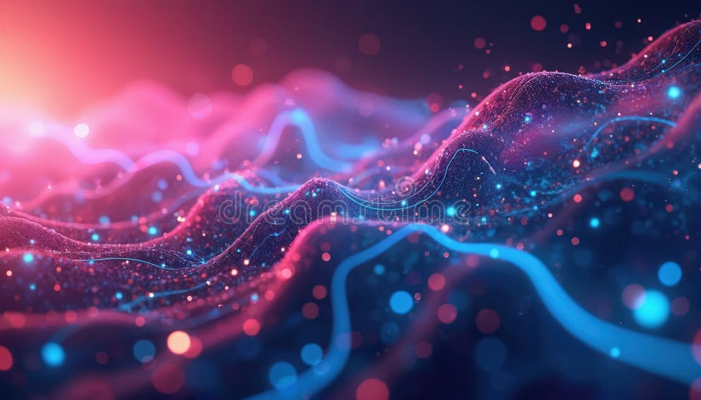 Abstract Digital Background with Vibrant Color, Data Patterns ...