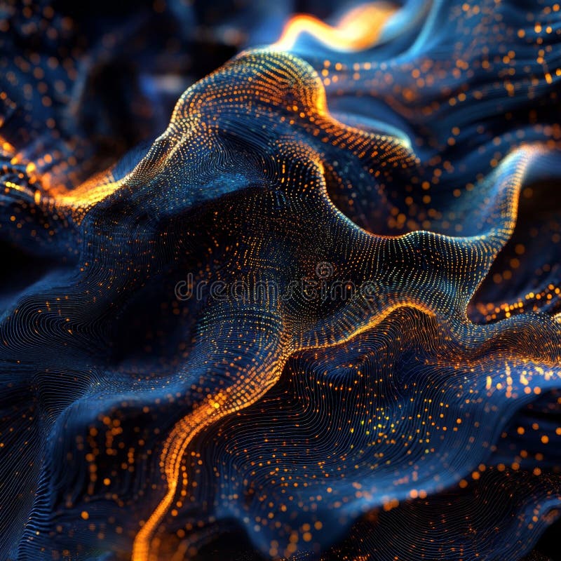 Abstract Digital Background with Waves of Big Data Transformation in ...