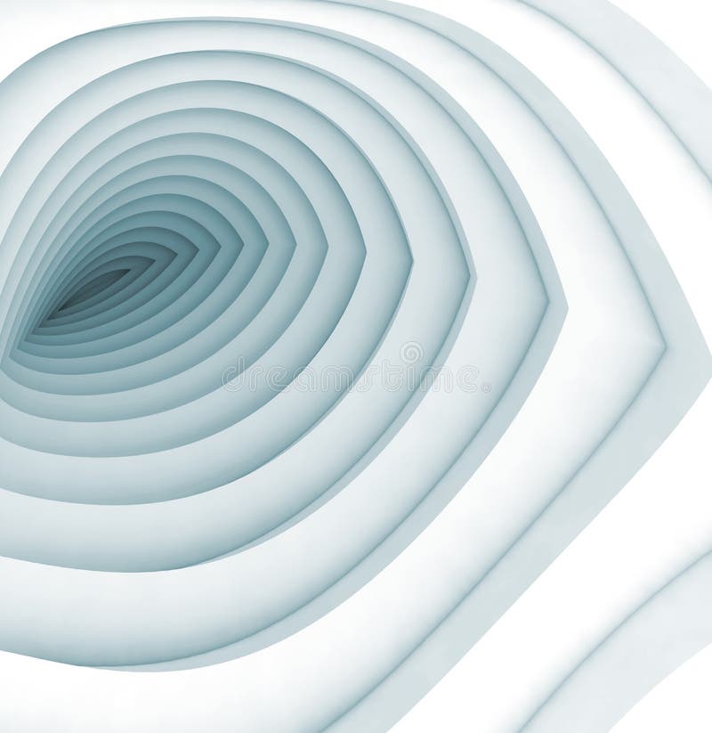 White bent spiral tunnel stock illustration. Illustration of corridor ...