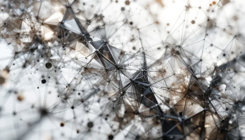 Abstract Digital Backgrounds with Geometric Shapes and Connections ...