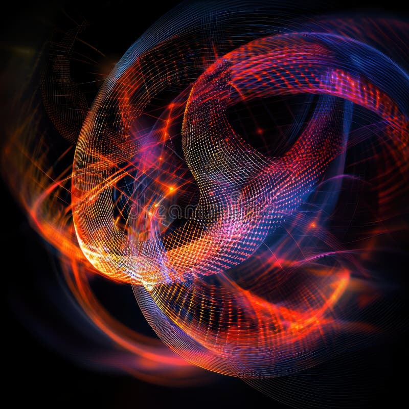 Abstract Digital Basketball Background with Glow Effects Stock ...