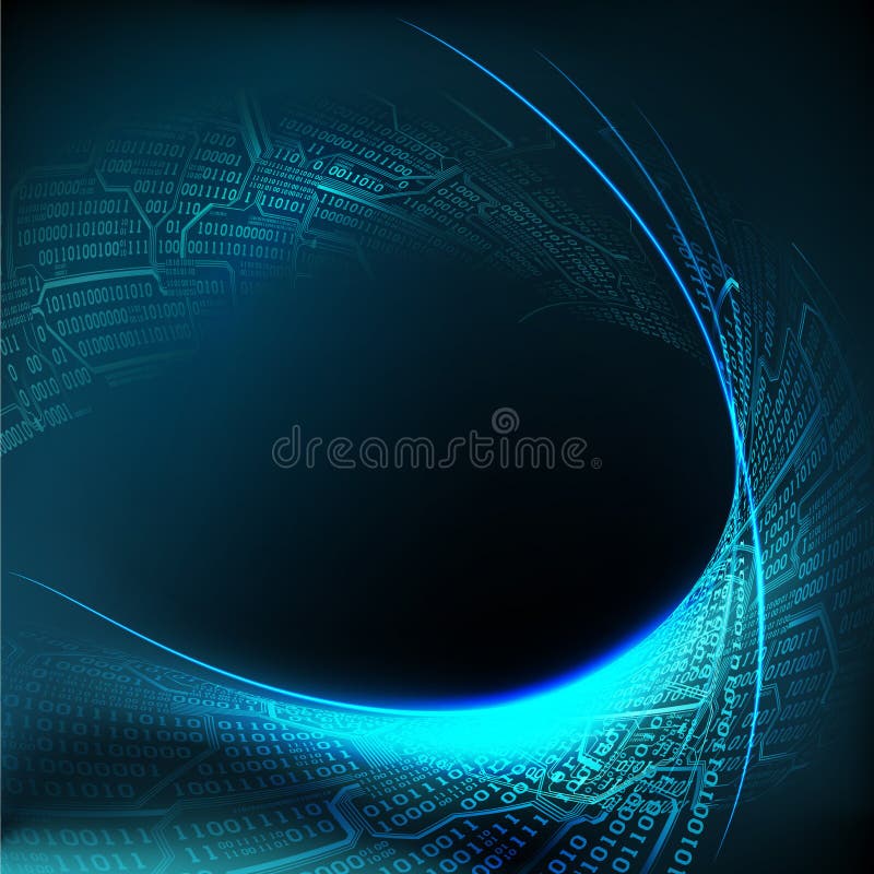 Abstract With Digital Lines, Binary Code, Matrix Background With Digits, Frame Stock Vector ...