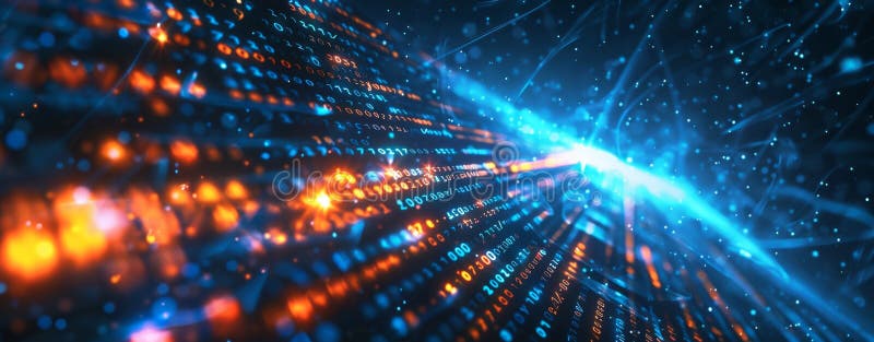 Abstract Digital Binary Code Background, Generative AI Stock Photo - Image of information ...