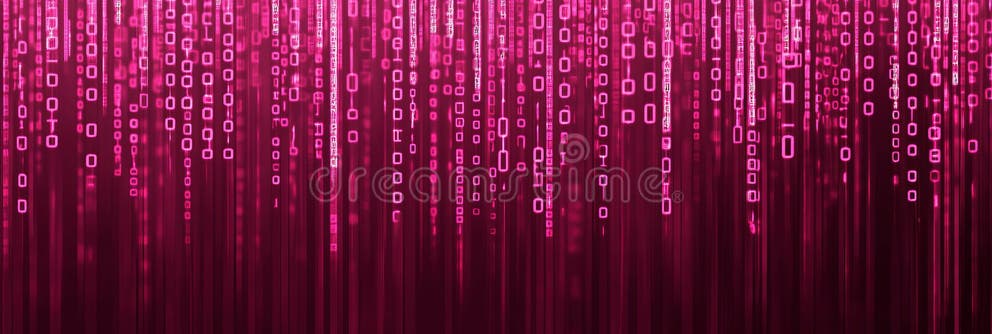 Abstract Digital Binary Code Data, Technology Background. Streaming ...