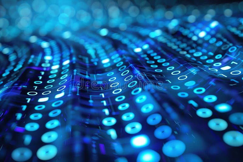 Abstract Digital Binary Code Flow Stock Illustration - Illustration of code, matrix: 331205094