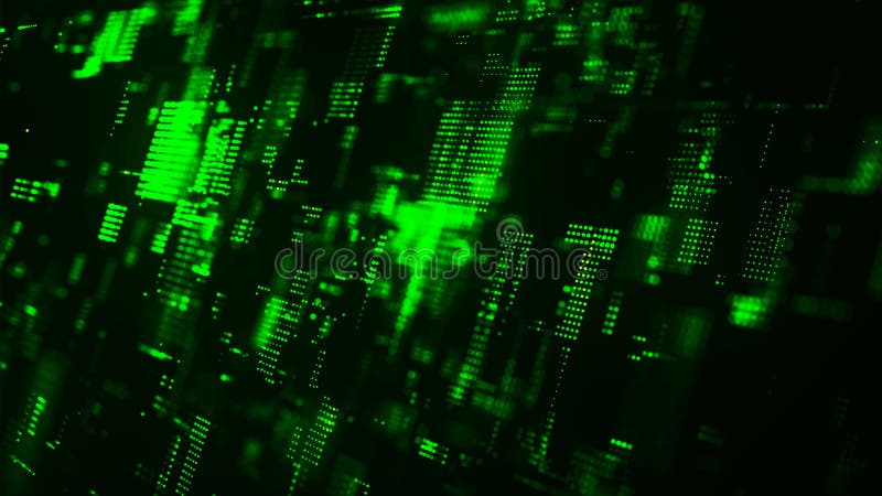 Abstract Digital Binary Code Flowing on Dark Background. Network Connection Structure Stock ...
