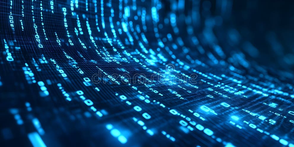 Abstract Digital Binary Code Pattern Design Stock Illustration ...