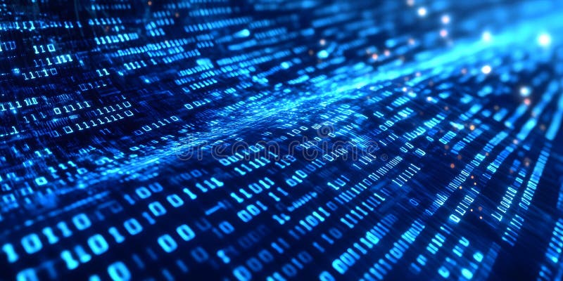 Abstract Digital Binary Code Stream Design Stock Illustration Illustration Of Computer