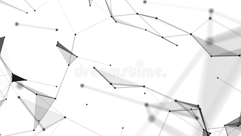 Abstract Digital Black and White Background. Big Data Visualization ...