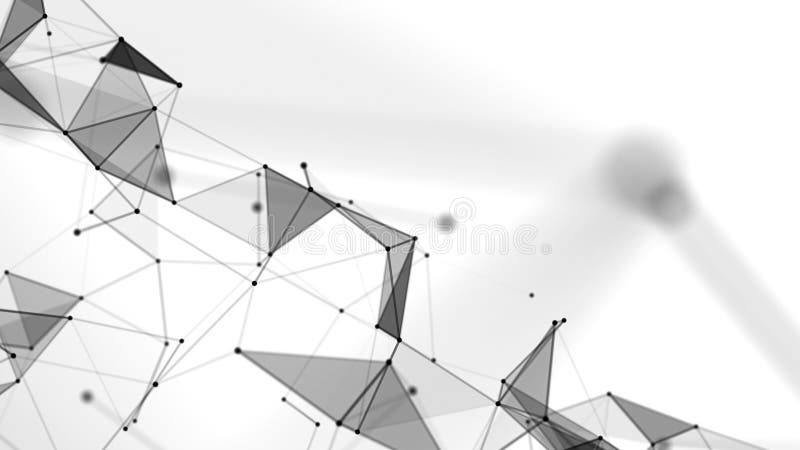 Abstract Digital Black and White Background. Big Data Visualization ...