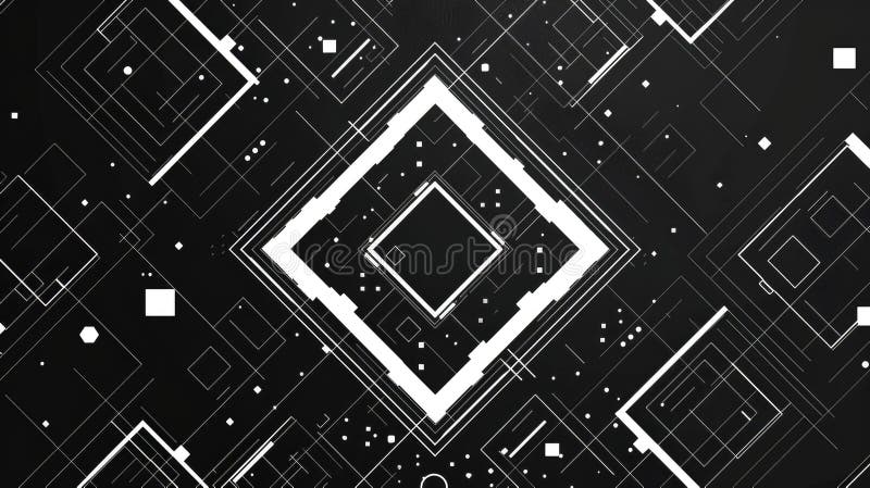 Digital Black and White Circuit Board Design with Intricate Details ...