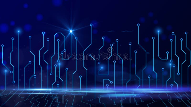 Abstract Digital Blue Circuit Background - Technology, Chip and ...