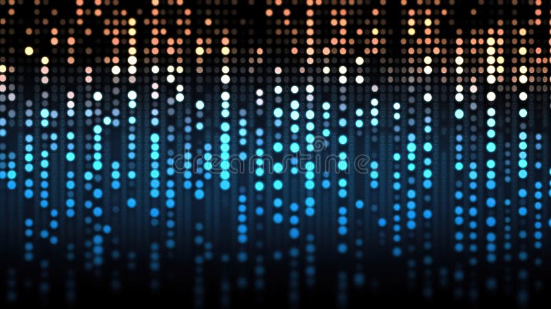 Abstract Digital Blue Light Rain, Dark Background, Website Banner Stock ...