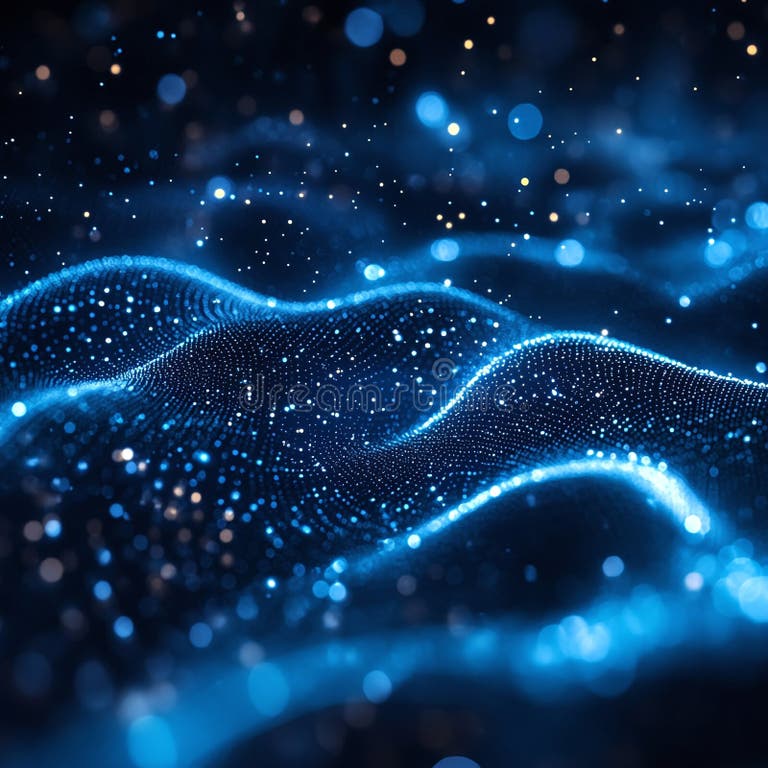 Abstract Digital Blue Waveform Stock Illustration - Illustration of ...