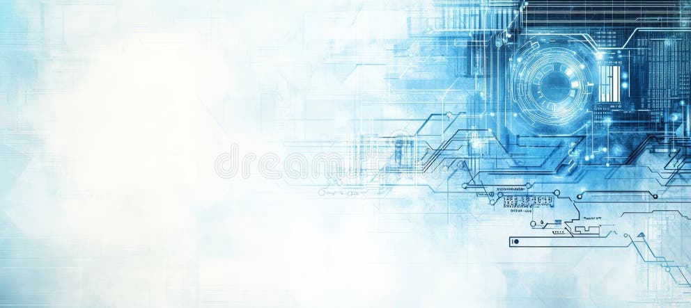 Abstract Digital Blueprint Circuit Diagram Background for Electronics ...