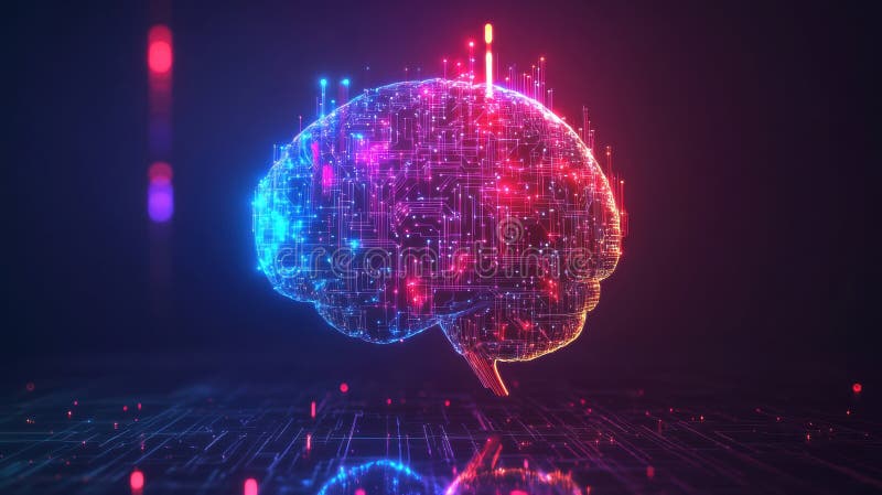 Artificial Intelligence Represented Digital Connections Networks Stock ...