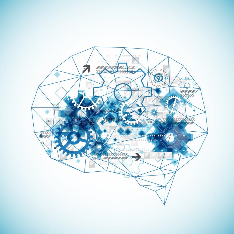 Modern Technology Brain Design Stock Vector - Illustration of creative ...