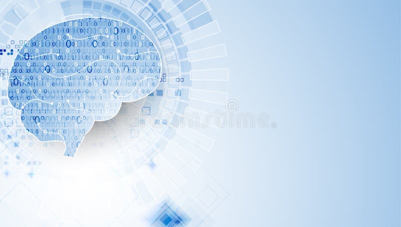 Abstract Digital Brain, Technology Concept. Vector Stock Vector ...