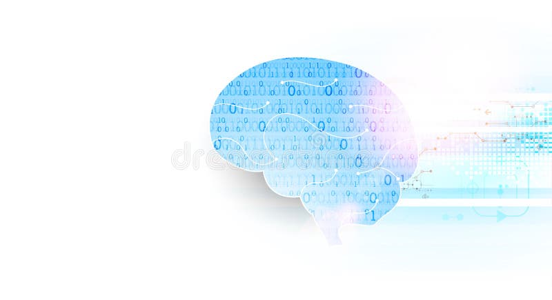 Abstract Digital Brain,technology Concept. Vector Stock Vector ...
