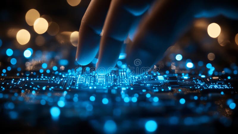 An Abstract Digital Business Concept Featuring an Internet of Things ...