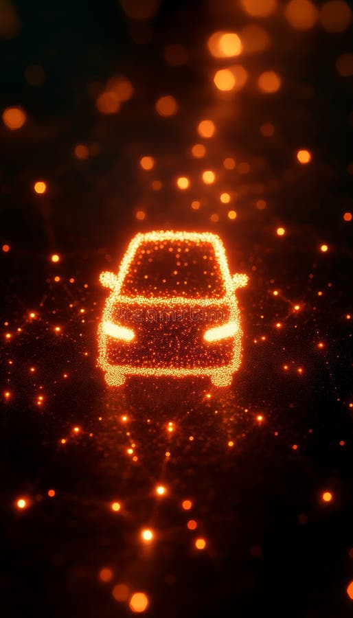 Abstract Digital Car Icon Transportation, Technology, and Innovation on ...