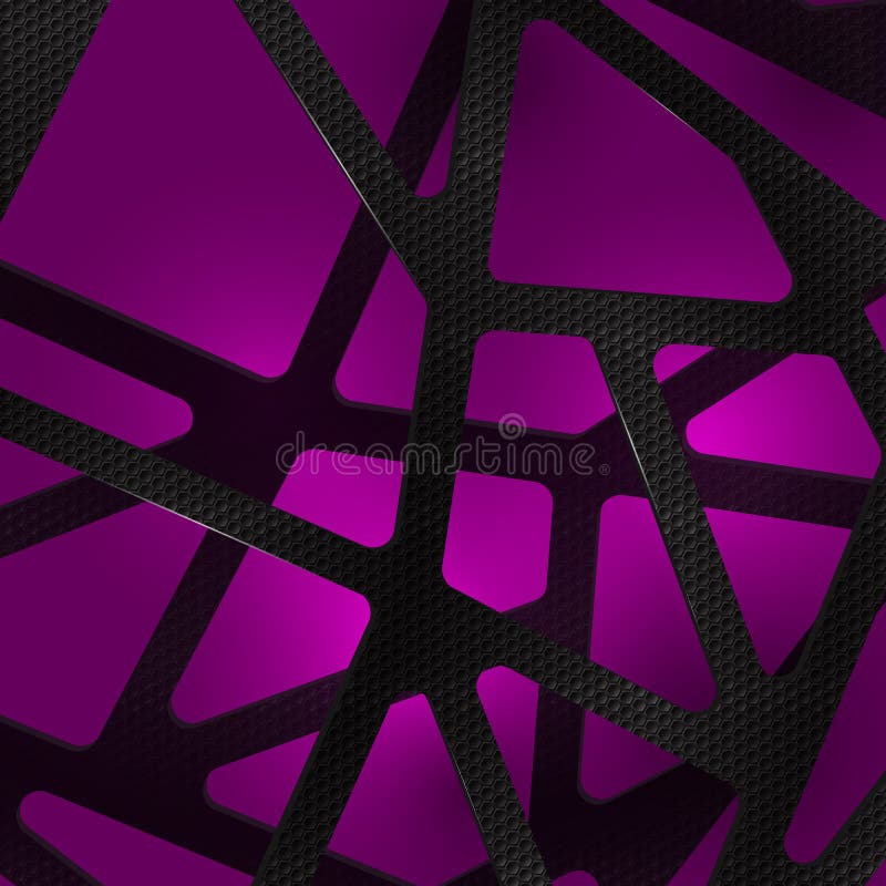 Abstract Digital Carbon Background on Violet Stock Illustration ...