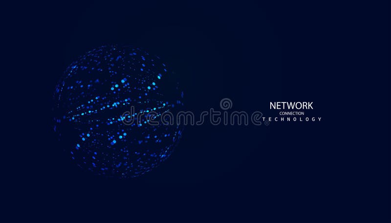 Abstract Digital Circle Internet Connection Online Concept Circle ...