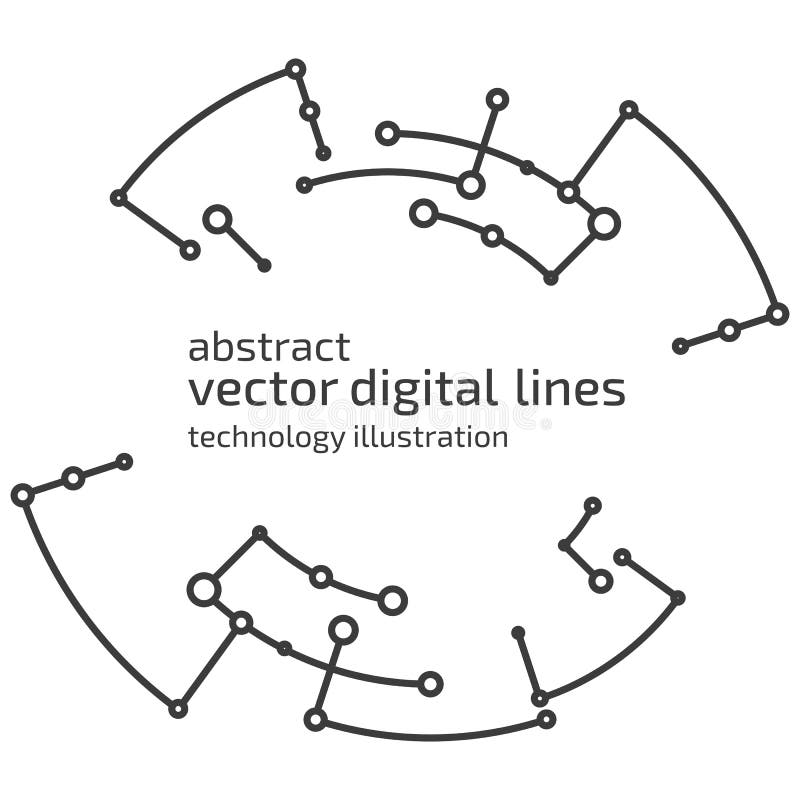 Abstract digital circle stock vector. Illustration of background - 88157115