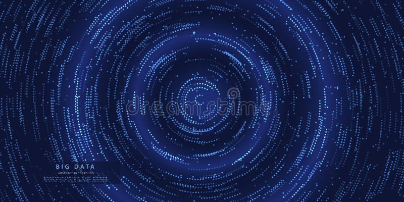Abstract Digital Circles Group Point. Futuristic Big Data Visualization. Crypto Currency Data ...