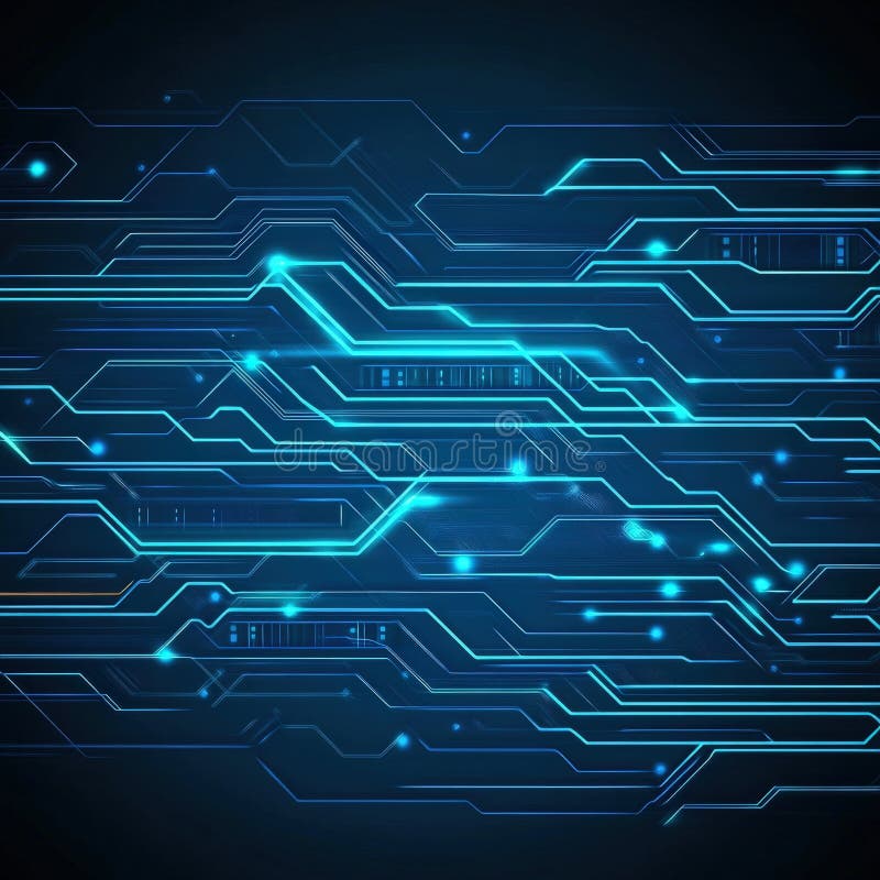 Abstract Digital Circuit Background Stock Image - Image of modern ...