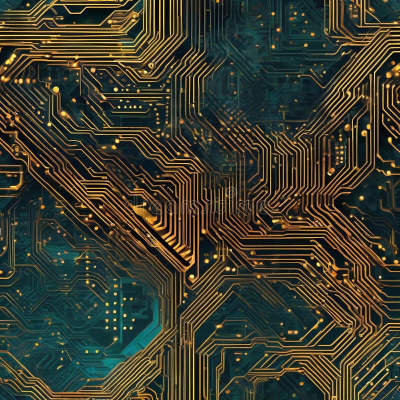 Abstract Digital Circuit Board Pattern Technological and Futuristic ...