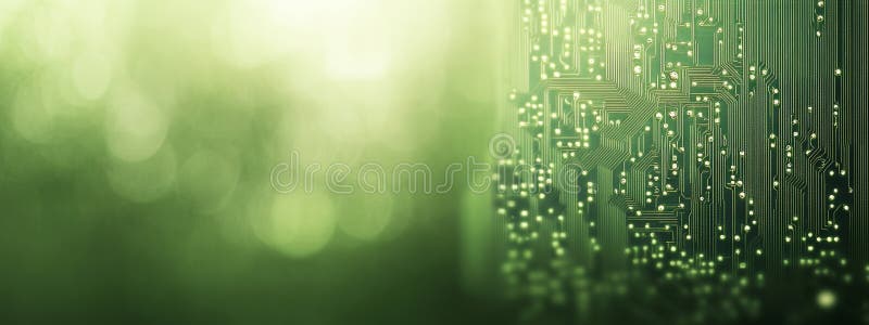 An Abstract Digital Circuit Design in Blue with Glowing Components ...