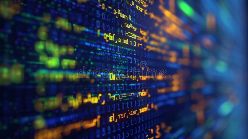 The Abstract Digital Code.AI Generated Image Stock Photo - Image of ...