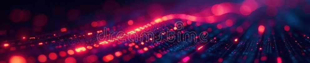 Abstract Digital Code Flow, Glowing Lines, Binary Data , Script, Chip, Microchip Stock ...