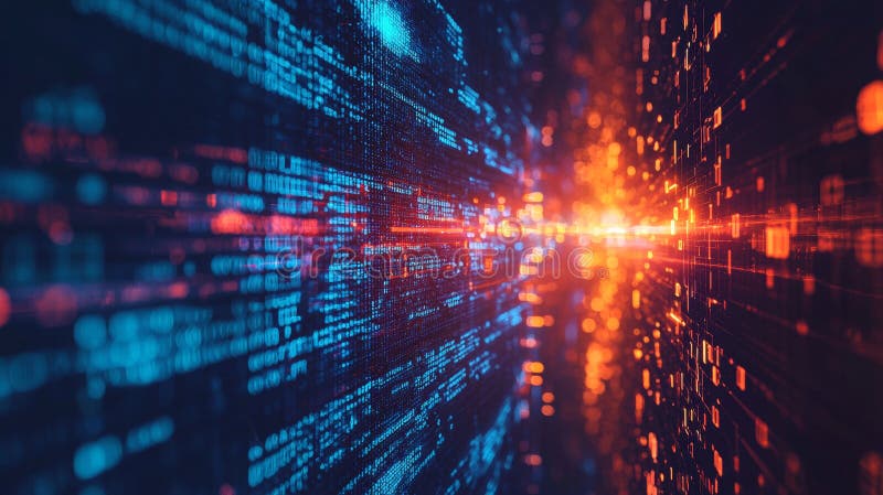 Abstract Digital Code Light Streaks Futuristic Design Stock Photos - Free & Royalty-Free Stock ...