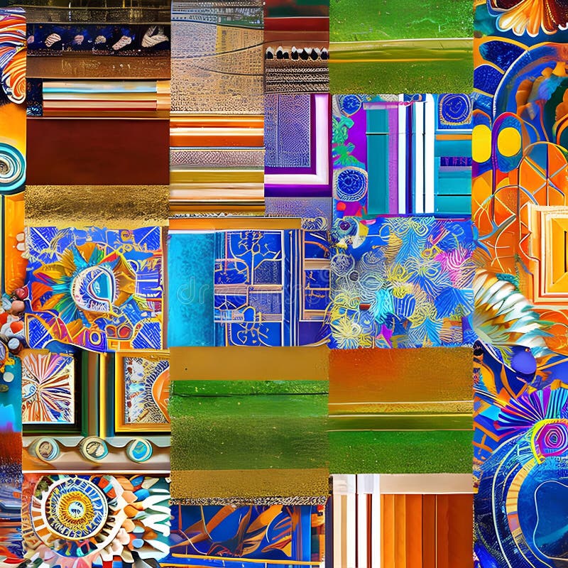 1346 Abstract Digital Collage: a Creative and Eclectic Background ...