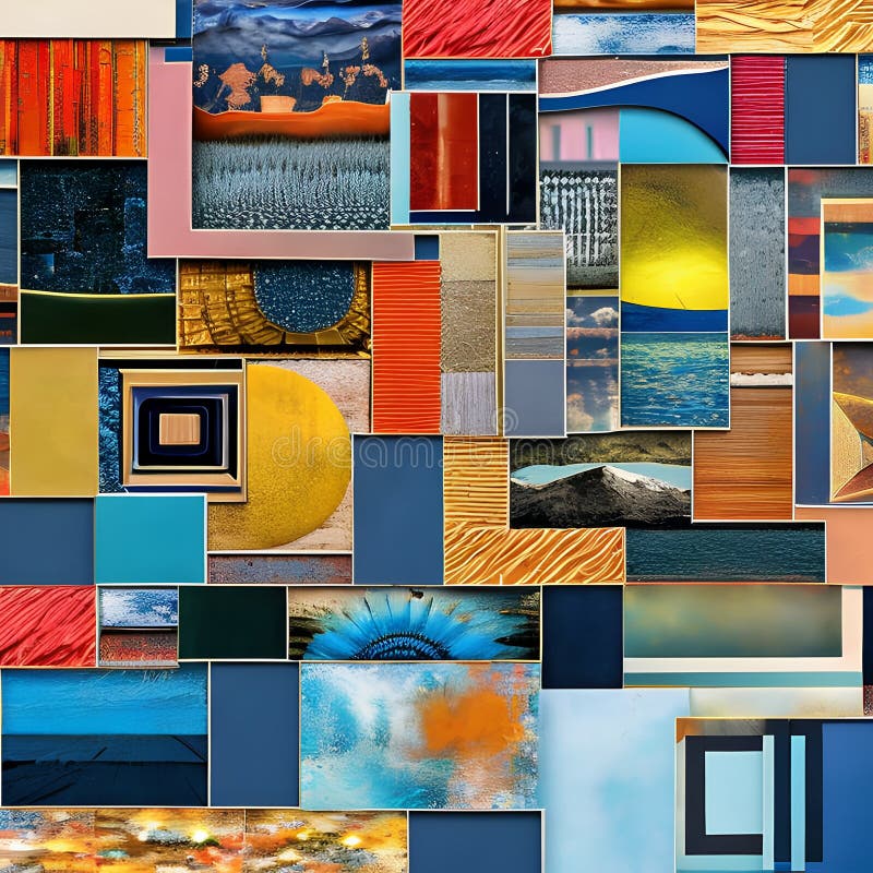 1608 Abstract Digital Collage: a Creative and Eclectic Background ...