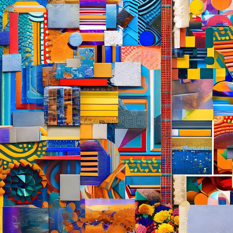 A Digital Collage of Fragmented Memories, with Overlapping Images ...