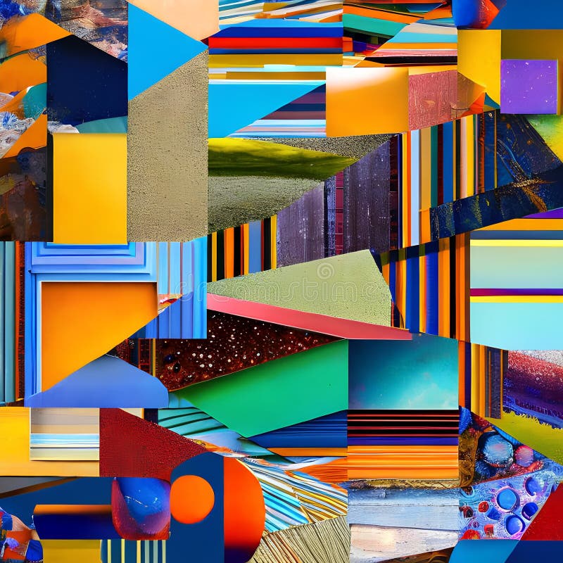 A Digital Collage of Fragmented Memories, with Overlapping Images ...