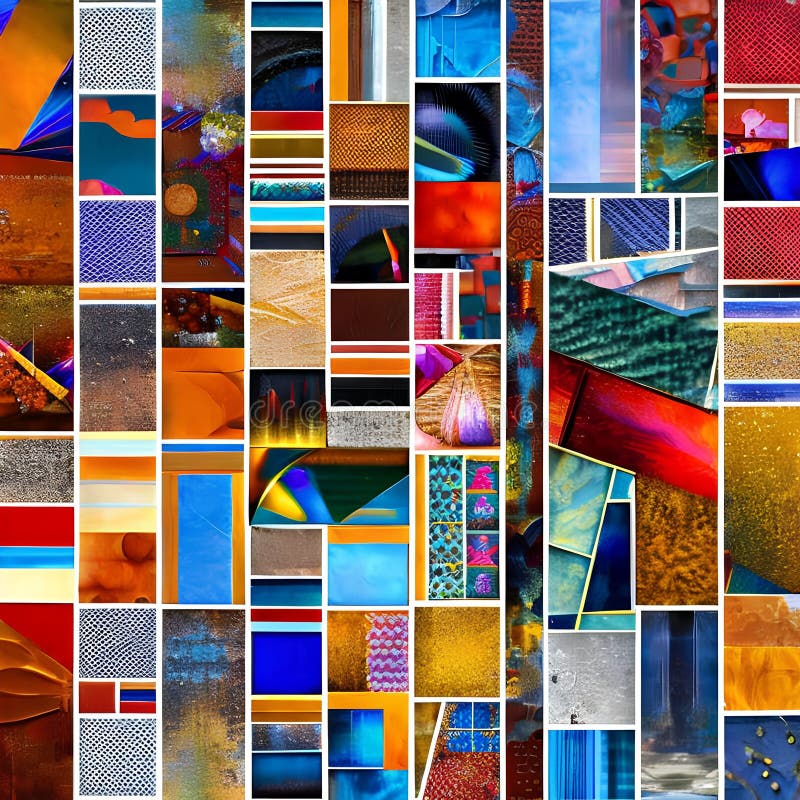 1648 Abstract Digital Collage: a Creative and Eclectic Background ...