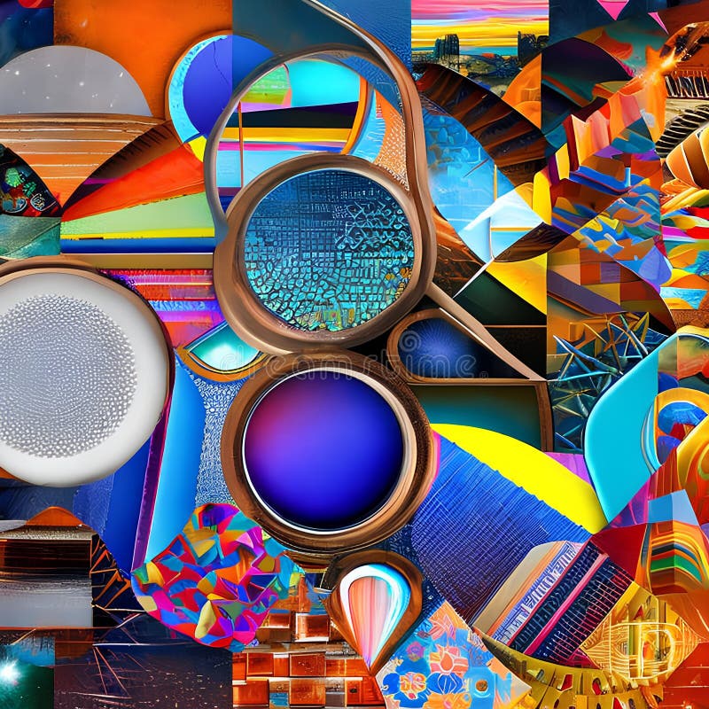 1446 Abstract Digital Collage: a Creative and Eclectic Background ...