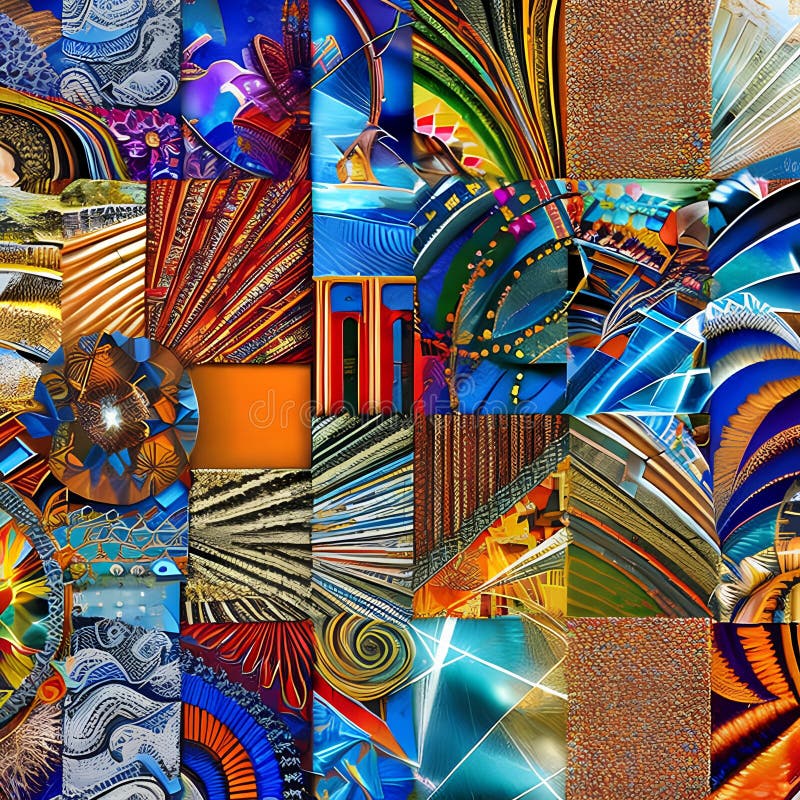 1386 Abstract Digital Collage: a Creative and Eclectic Background ...