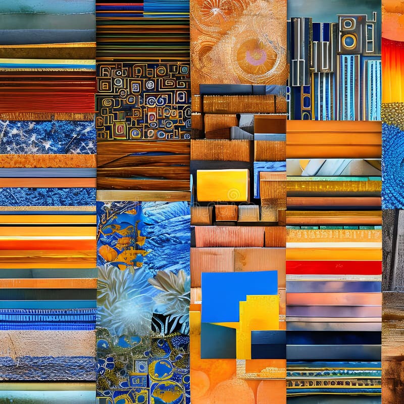 A Digital Collage of Fragmented Memories, with Overlapping Images ...