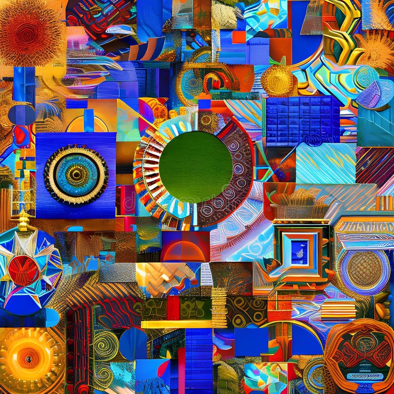 A Digital Collage of Fragmented Memories, with Overlapping Images ...