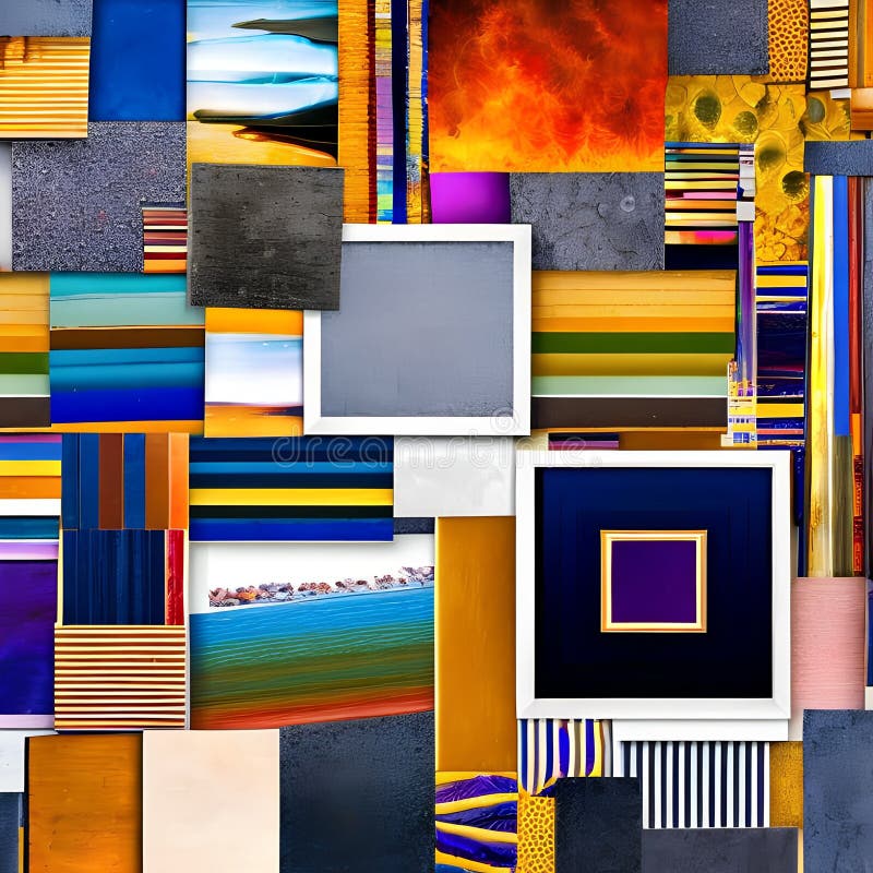 1768 Abstract Digital Collage: a Creative and Eclectic Background ...