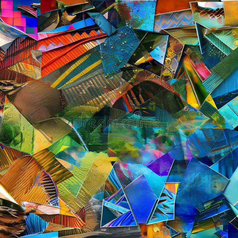 1788 Abstract Digital Collage: a Creative and Eclectic Background ...