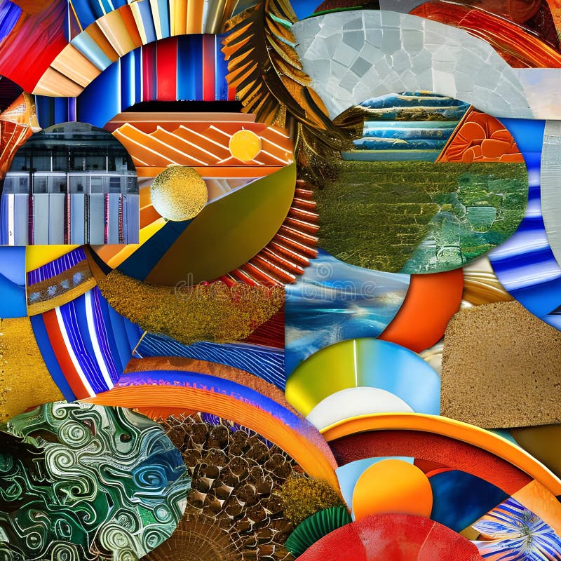 1828 Abstract Digital Collage: a Creative and Eclectic Background ...