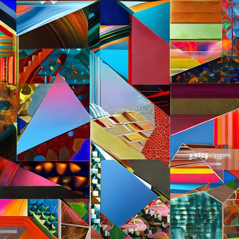 1828 Abstract Digital Collage: a Creative and Eclectic Background ...